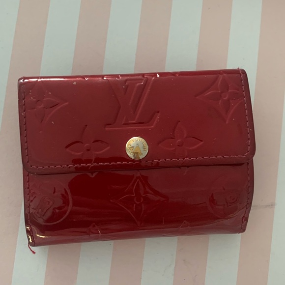 Louis Vuitton | Bags | Louis Vuitton Red Monogram Vernis Wallet | Poshmark